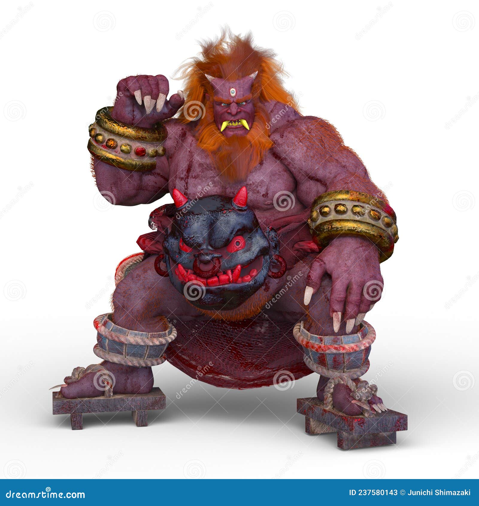 3D rendering of a demon stock illustration. Illustration of demon ...