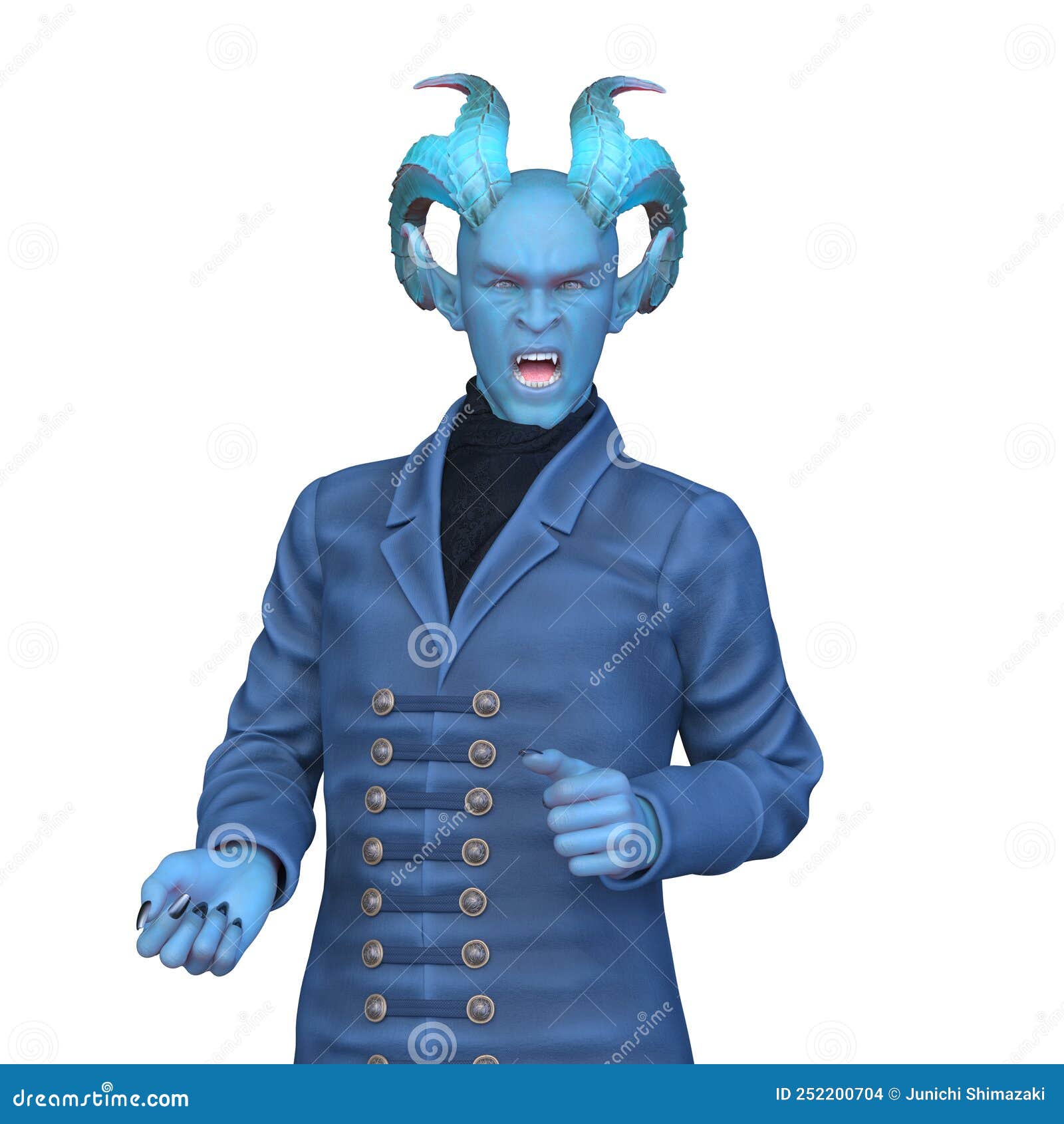 3D rendering of a demon stock illustration. Illustration of rendering ...