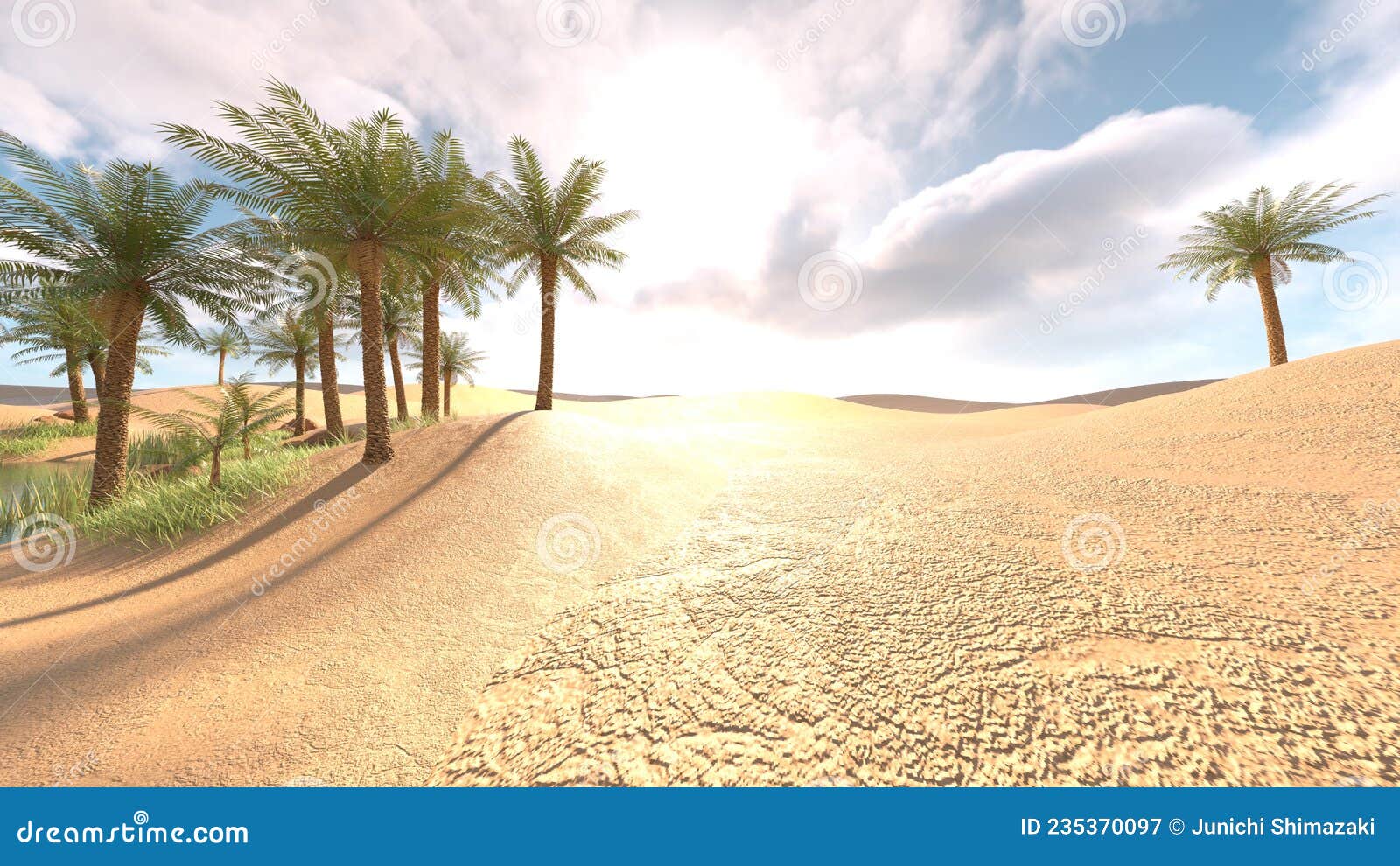 3D rendering of the desert stock illustration. Illustration of ...