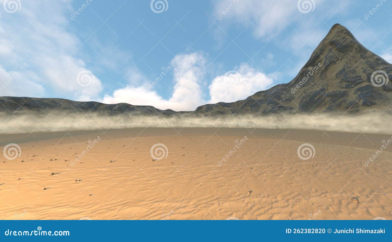 3D rendering of the desert stock illustration. Illustration of ...
