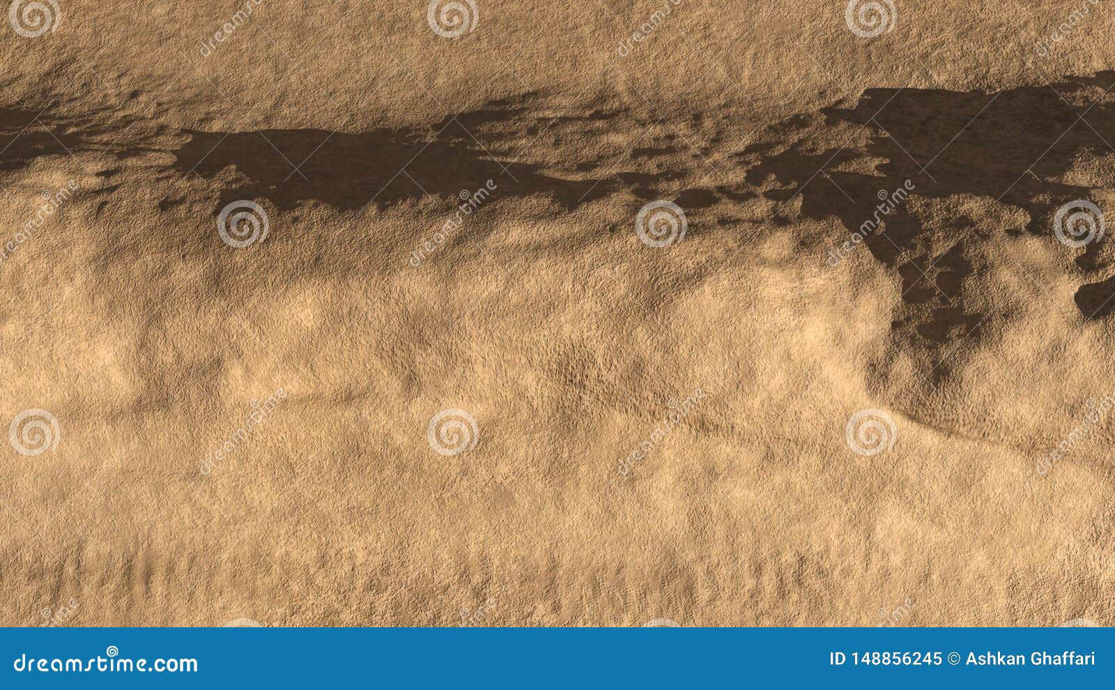 Top View Desert Landscape 3D Rendering Stock Illustration ...