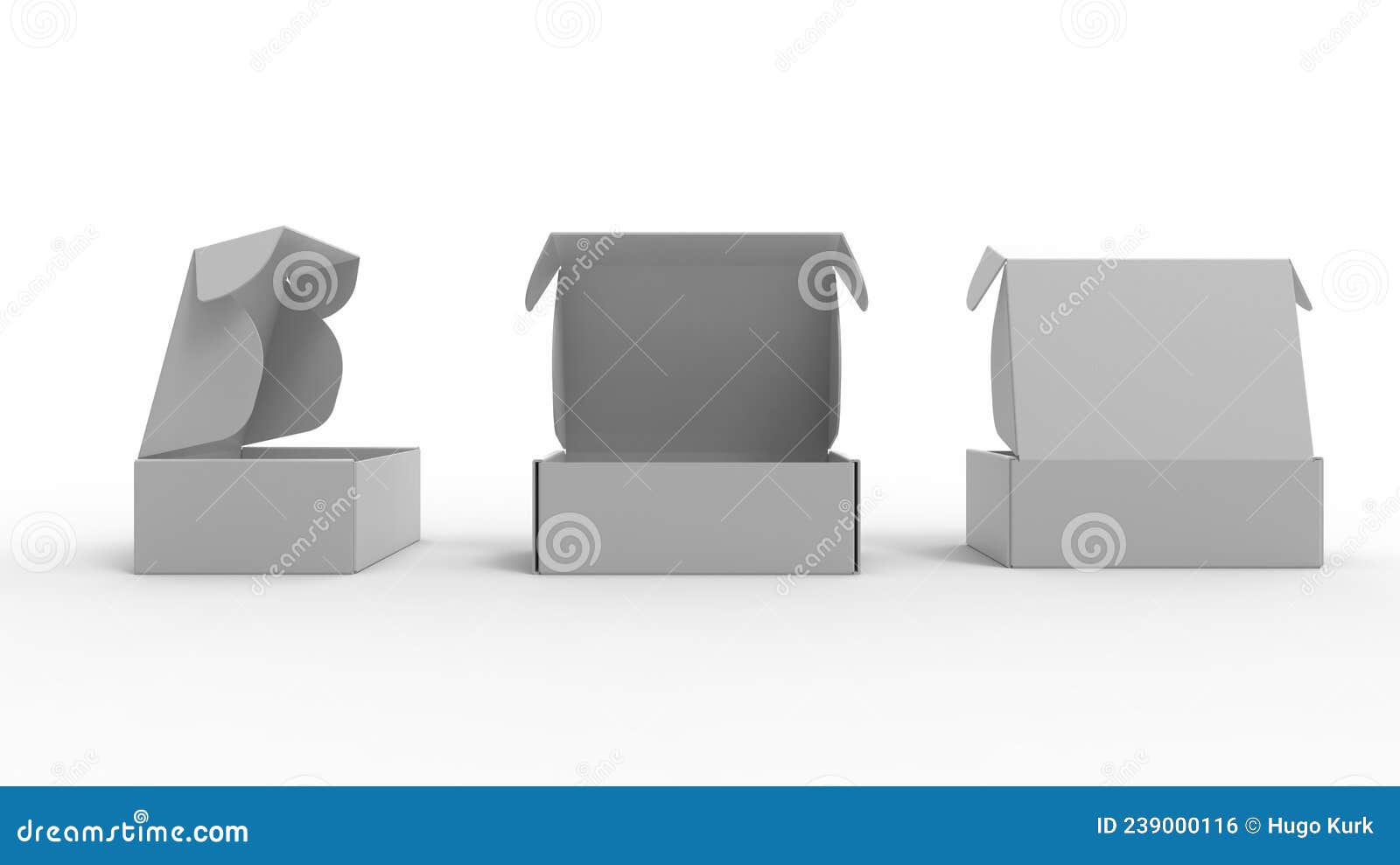 3D Rendering of a Design Mockup Template of a Cardboard Product ...