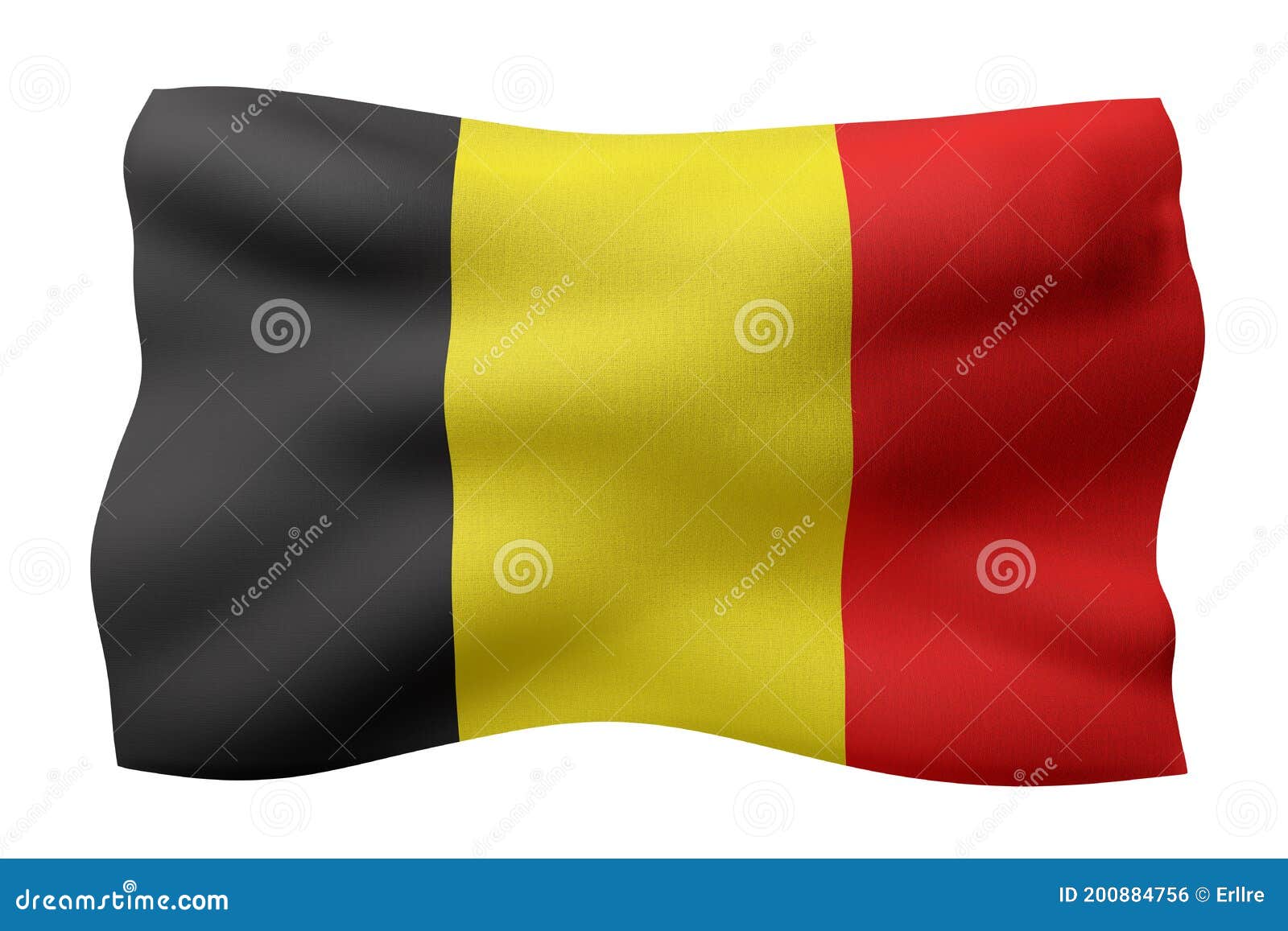 Belgium 3d flag stock illustration. Illustration of symbol - 200884756