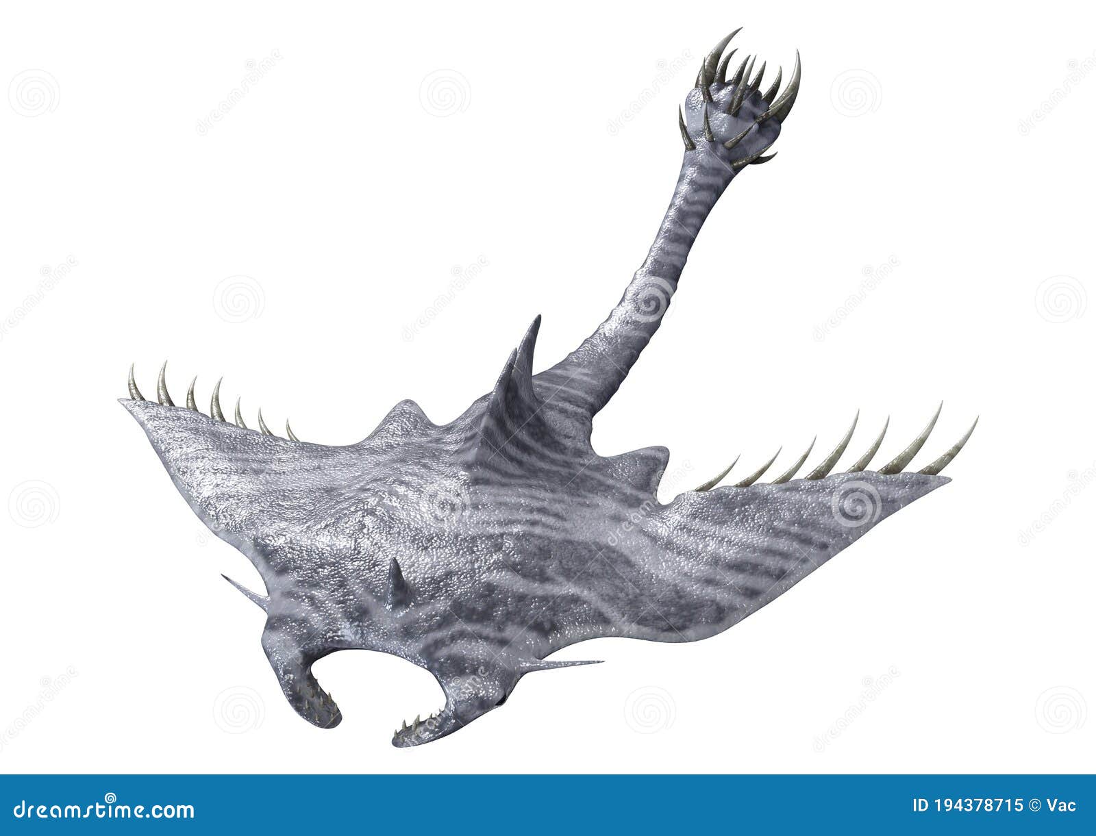 3D Rendering Devil Ray on White Stock Illustration - Illustration of ...