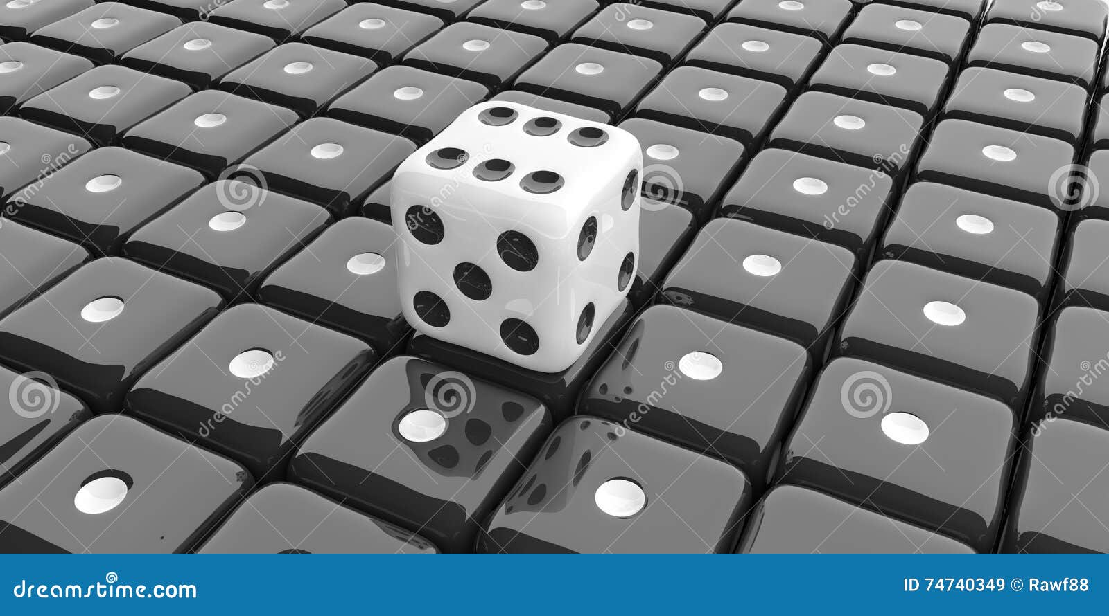 3d Rendering Die on Black Background Stock Illustration - Illustration ...