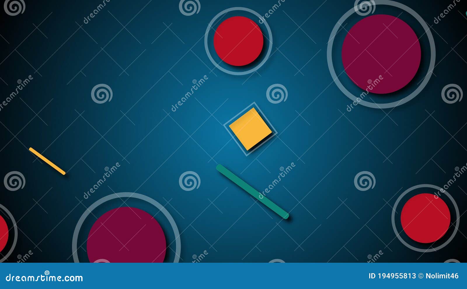 3d Rendering of Different Colorful Shapes. Computer Generated Geometric ...