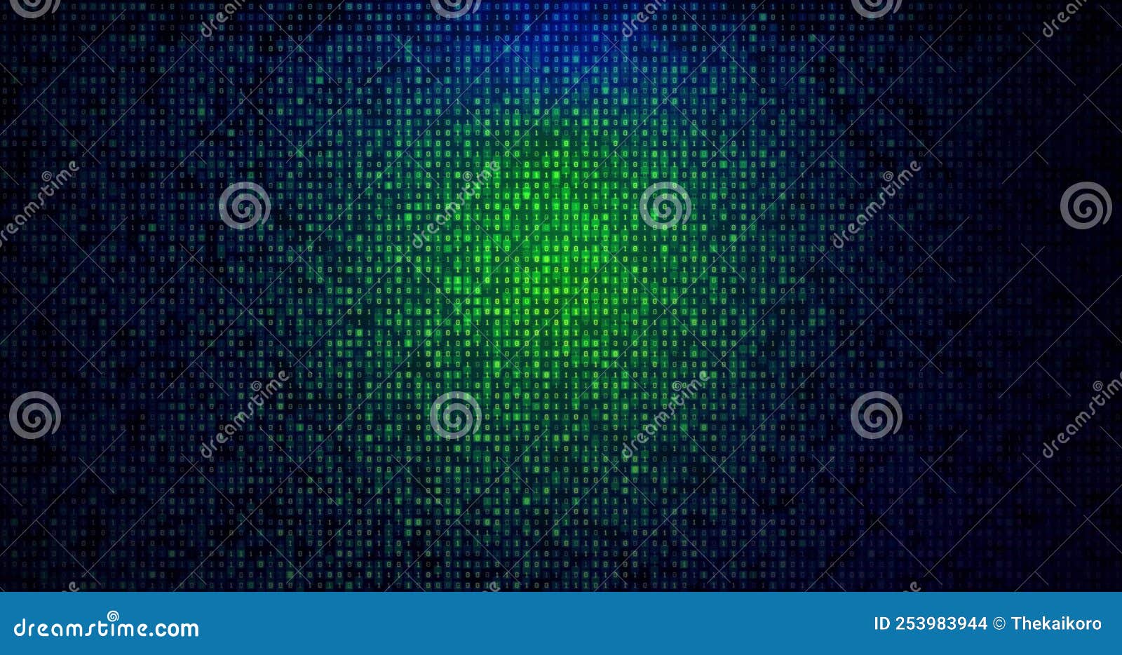 3D Rendering Digital Abstract Background Dot and Square Element, Metaphor Algorithm and ...