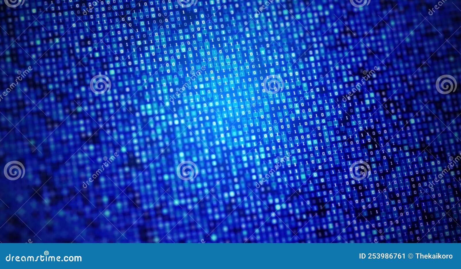 3D Rendering Digital Abstract Background Dot and Square Element, Metaphor Algorithm and ...