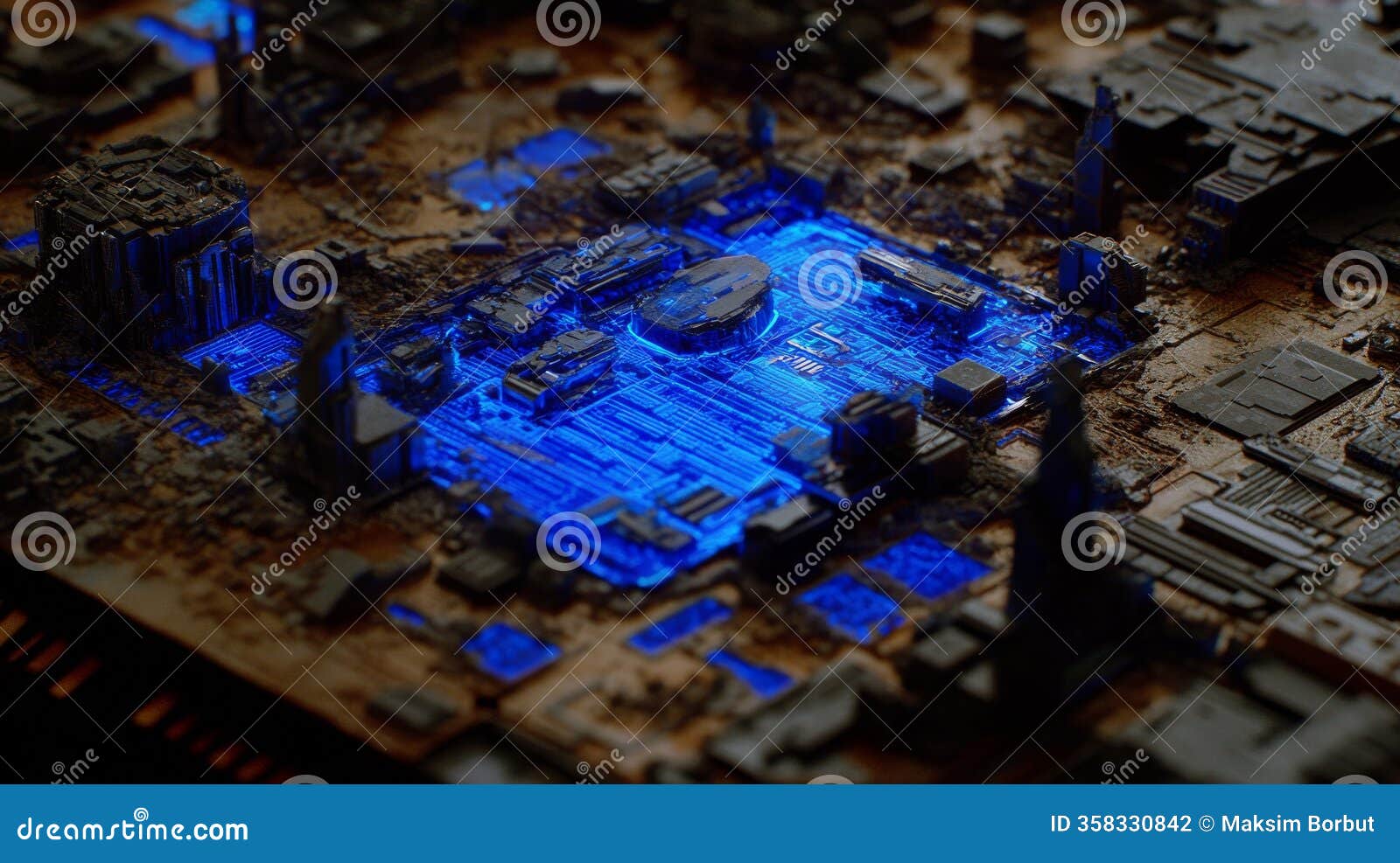 Digital Deluge Of Notifications In A Minimalist Matrix. Concept ...
