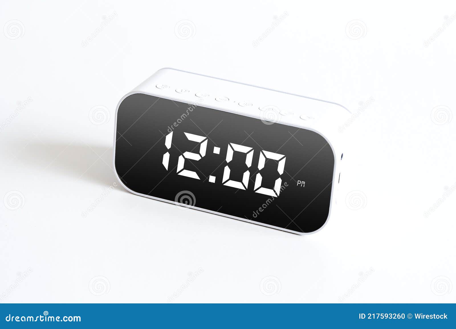 3D Rendering of a Digital Display Flashing 12 O Clock Isolated on a ...