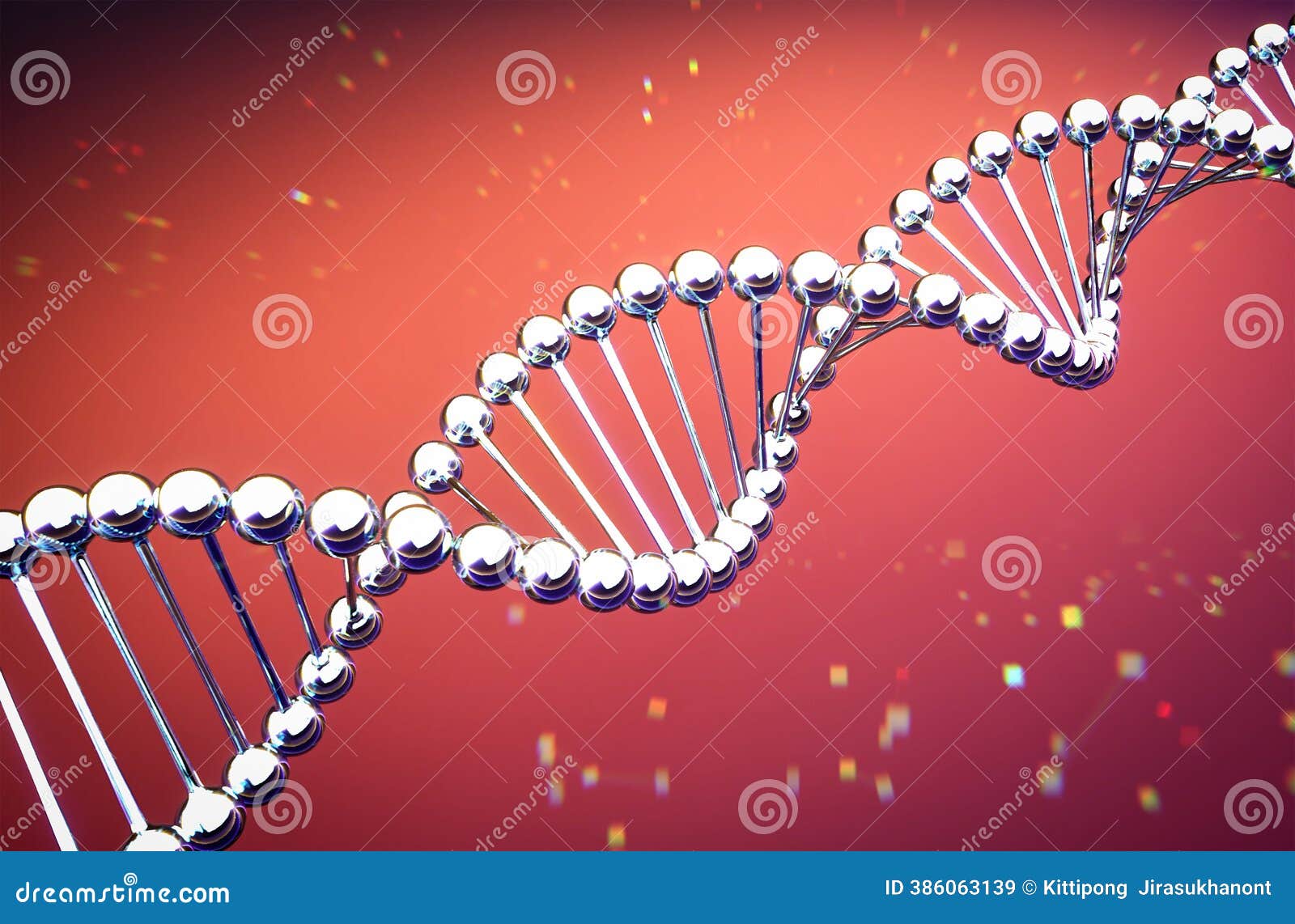 Digital Dna Helix Or Genome Structure With Shining Light Royalty-Free Stock Photo ...