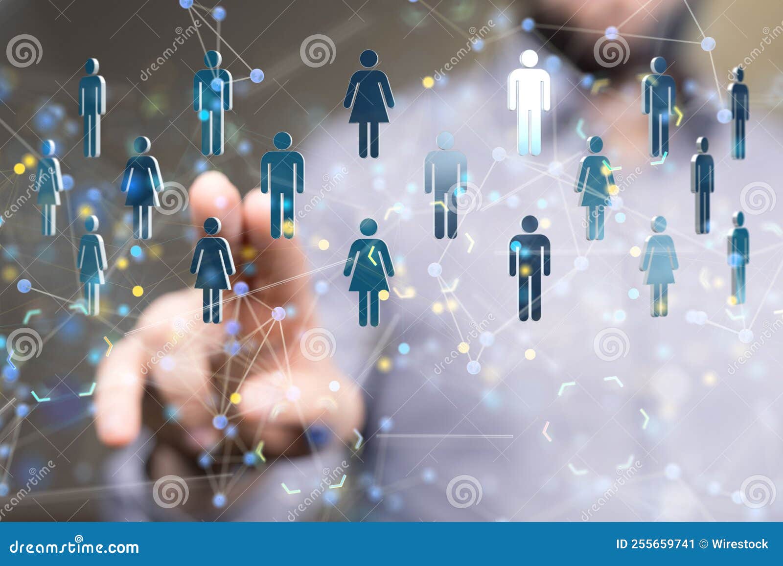 3D Rendering of Digital Human Icons - Digital Business Communication ...