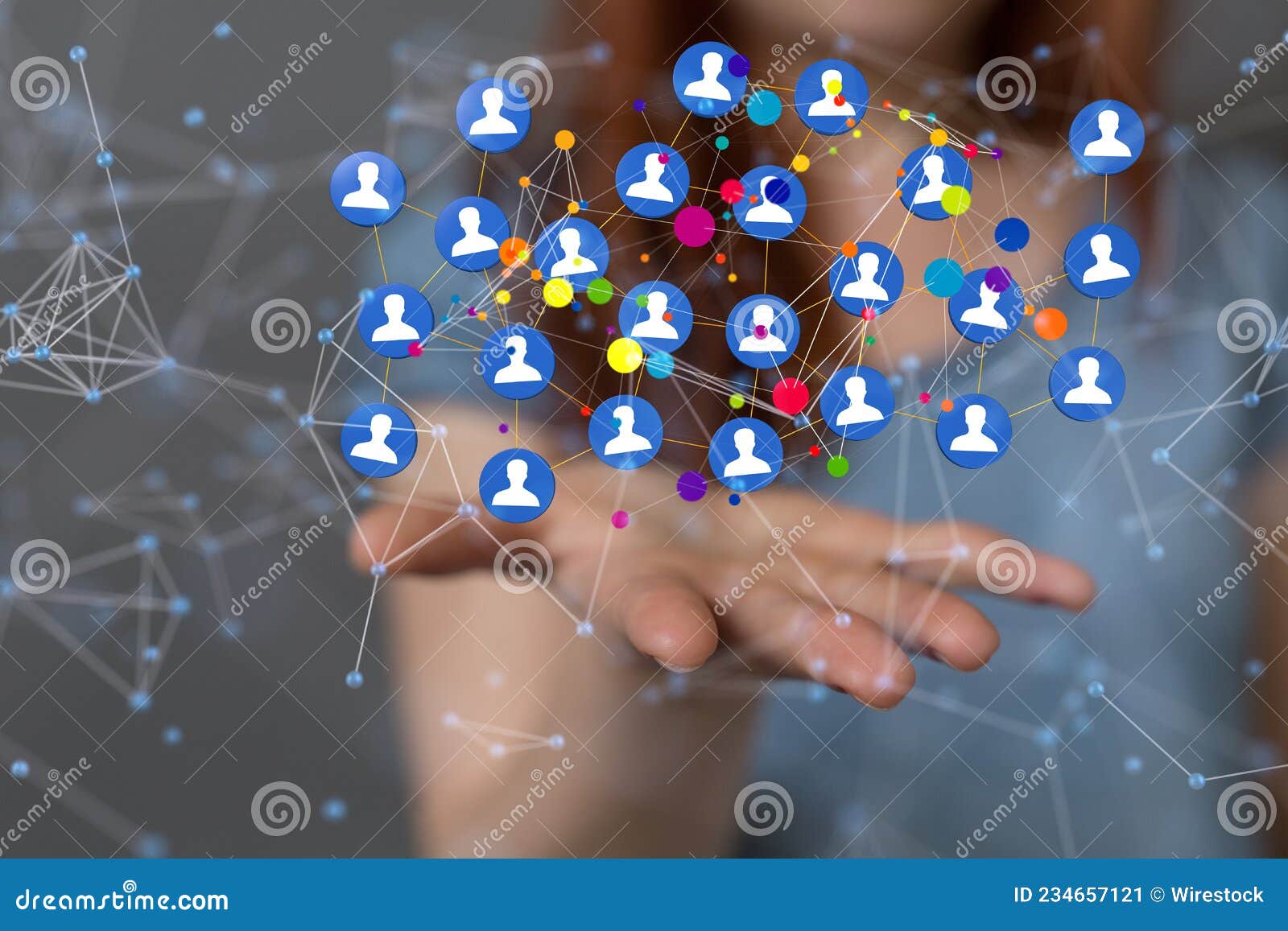 3D Rendering of Digital Human Icons with Hand Pointing at it from the ...