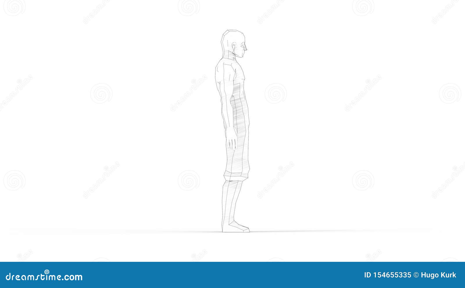 3D Rendering of a Digital Human Model Isolated in White Background ...