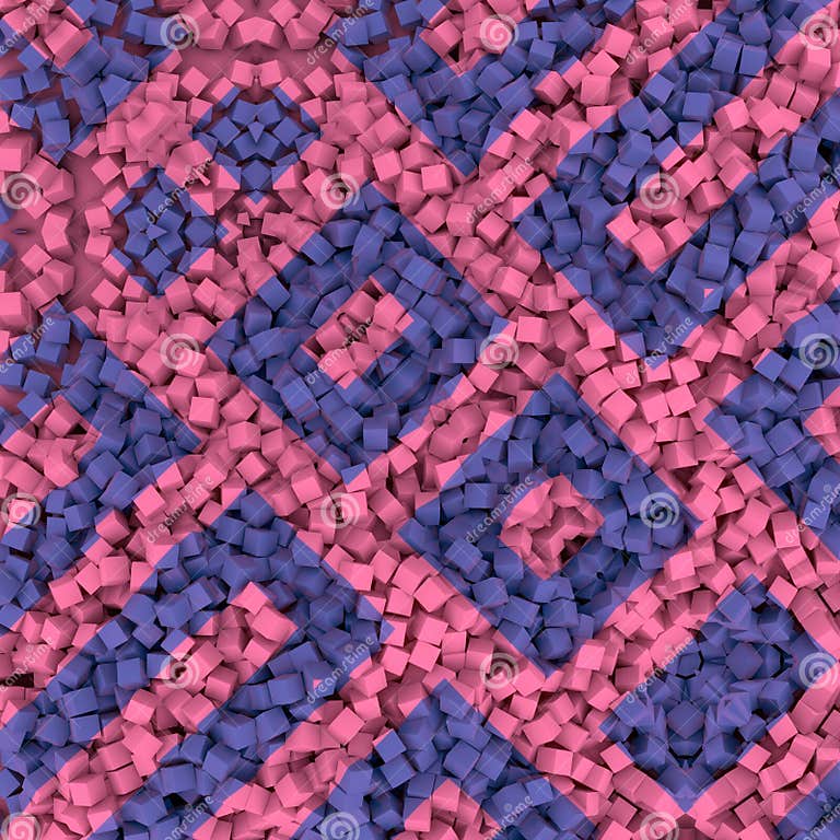 3d Rendering Digital Illustration of Symmetrical Pattern Composed of ...