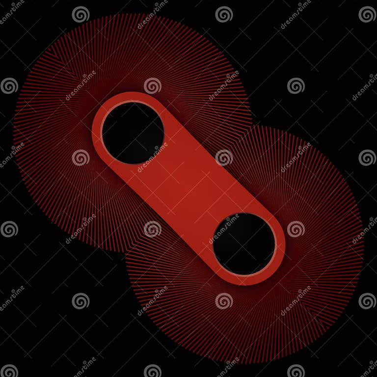 3d Rendering Digital Illustration of a Red Object on a Black Background ...