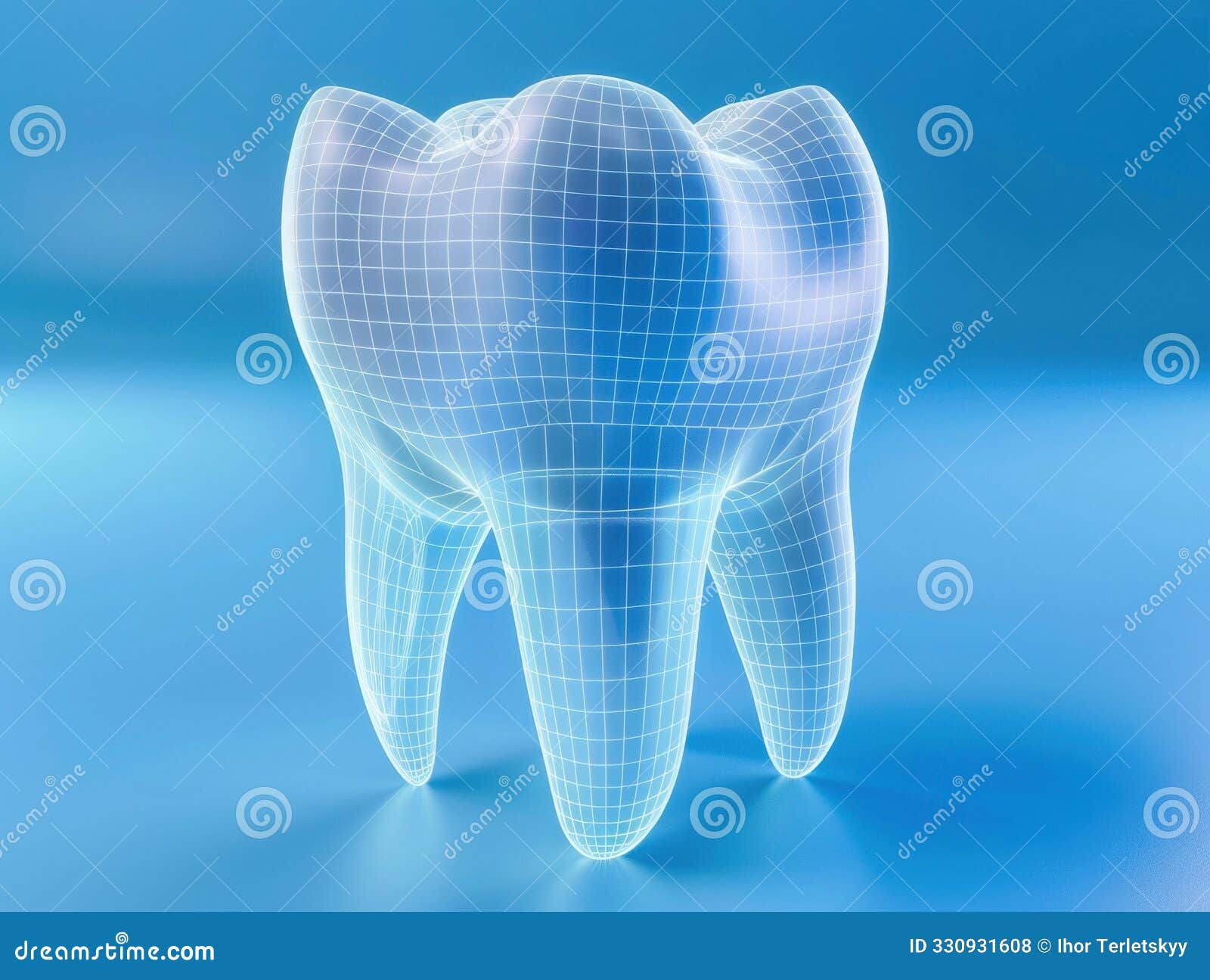 3D Rendering of a Digital Tooth Model Showcasing Dental Anatomy and ...