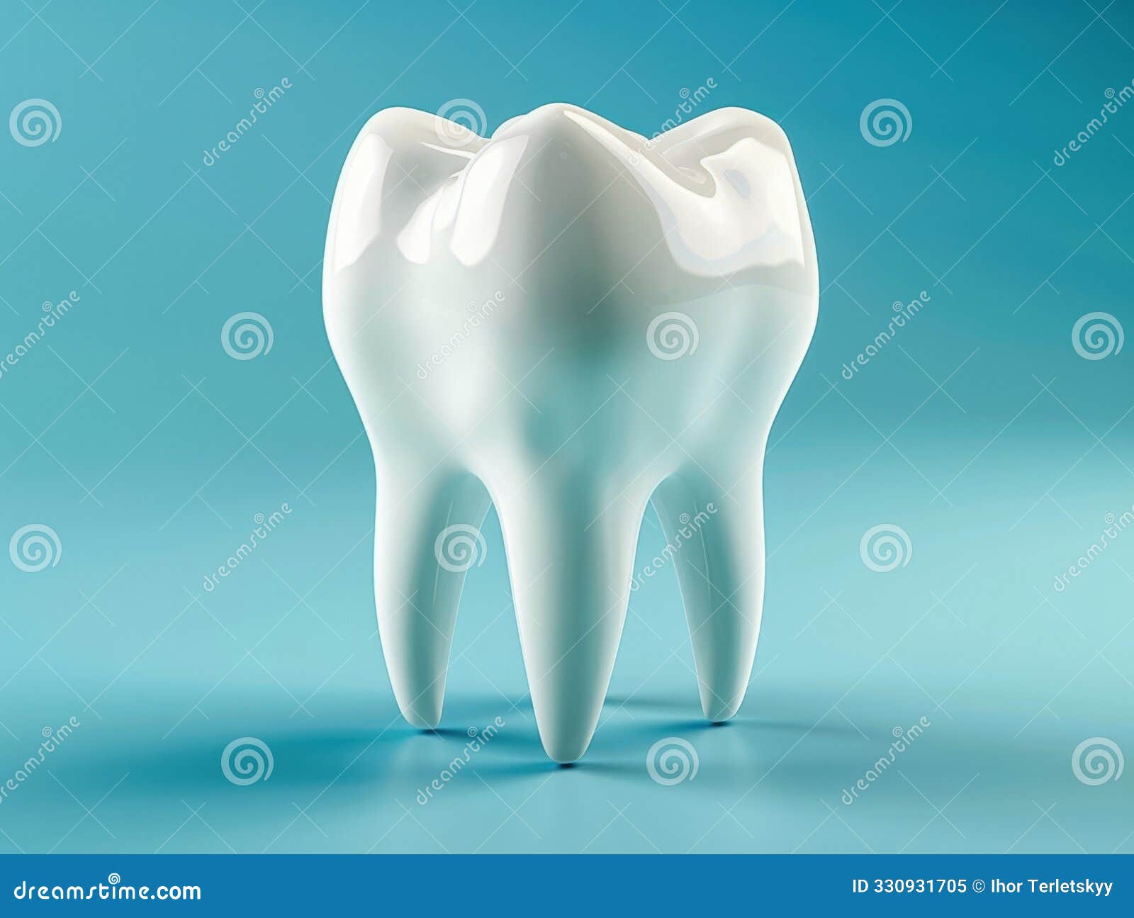 3D Rendering of a Digital Tooth Model Showcasing Dental Anatomy and ...
