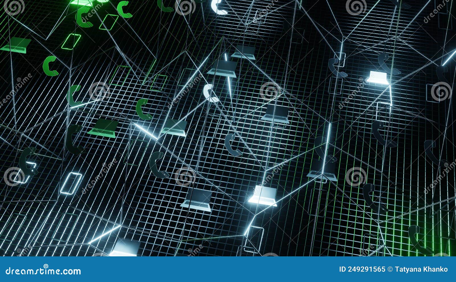 3d Rendering Digital World Background Binary Map Technology. Global ...