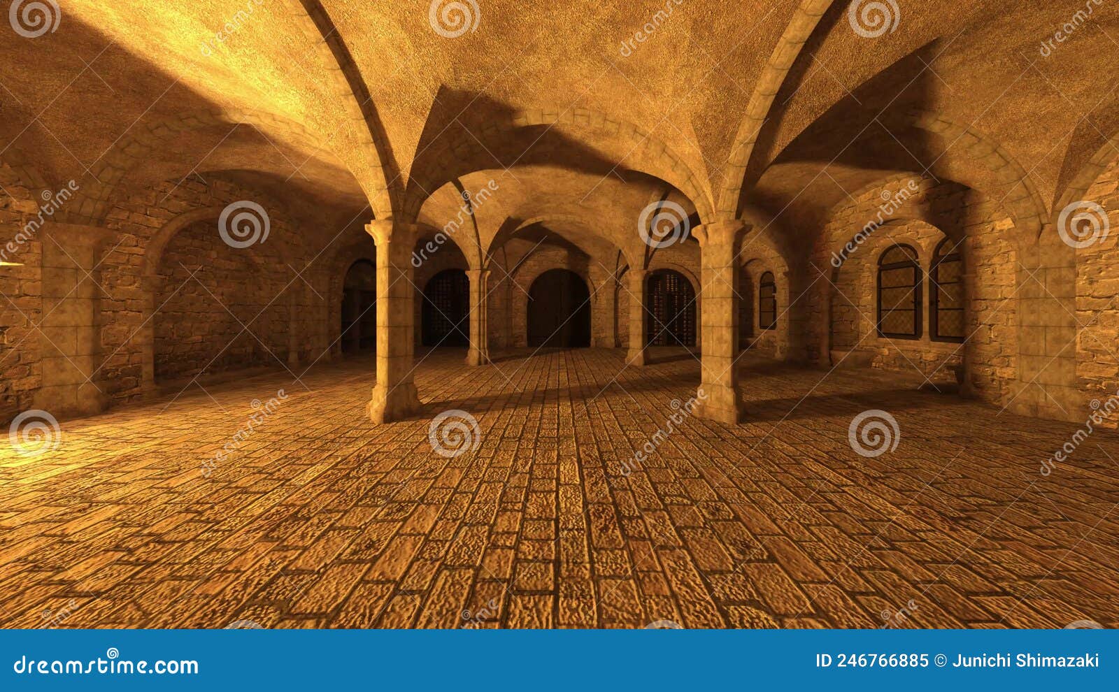 3D Rendering of the Dim Palace Hall Stock Video - Video of rendering ...