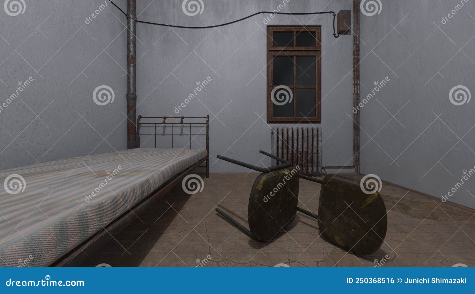 3D Rendering Of The Dimly Lit Restroom Stock Photography ...
