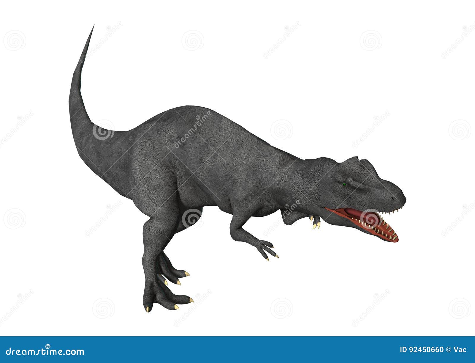 3D Rendering Dinosaur Allosaurus on White Stock Illustration ...