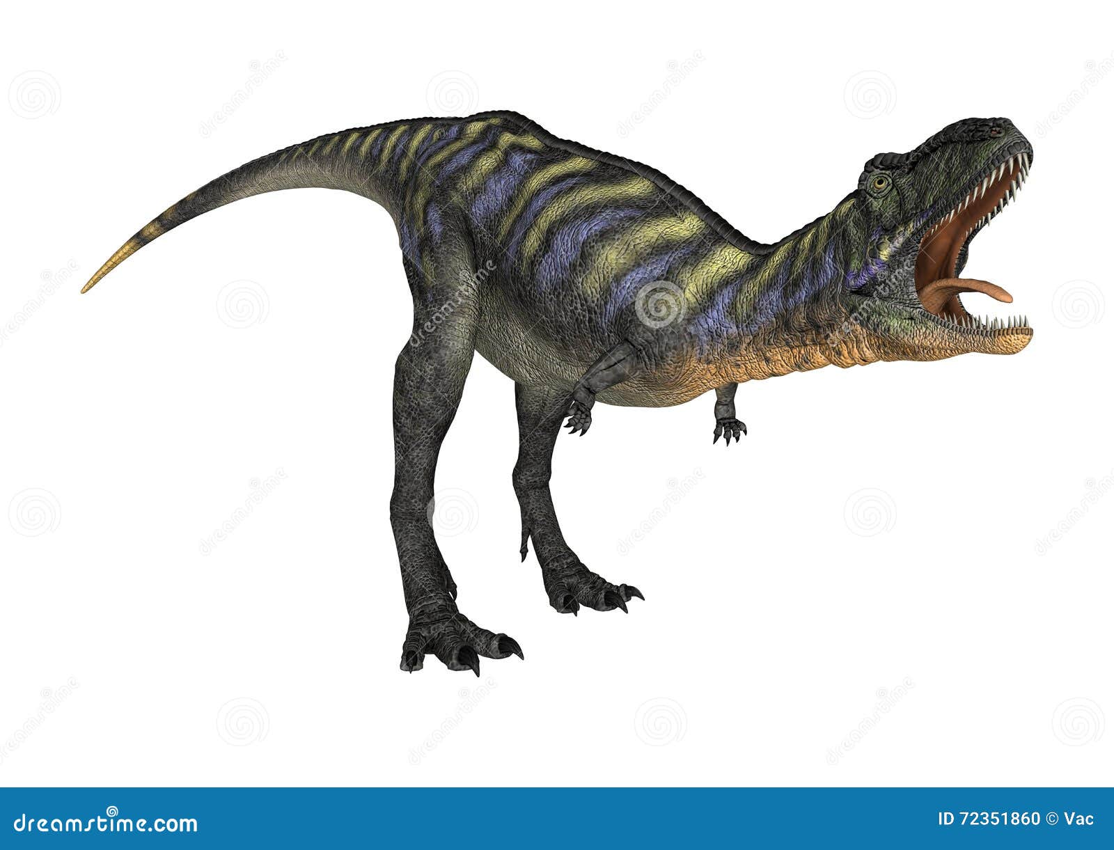 3D Rendering Dinosaur Aucasaurus on White Stock Illustration ...