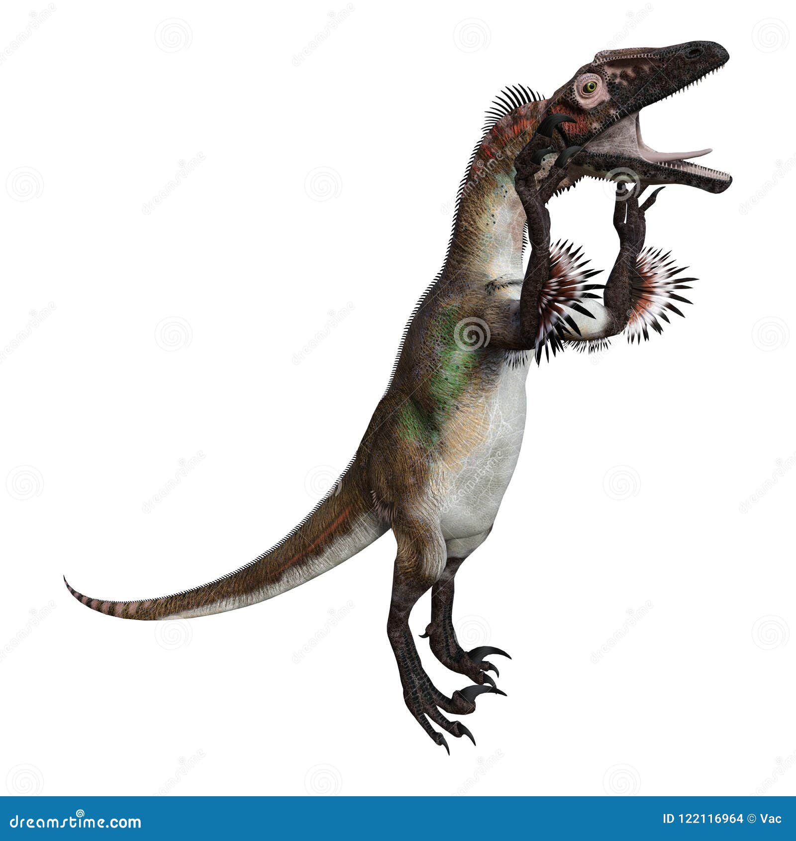 Dinosaur Utahraptor Cartoon Background Seamless Wallpaper Vector ...