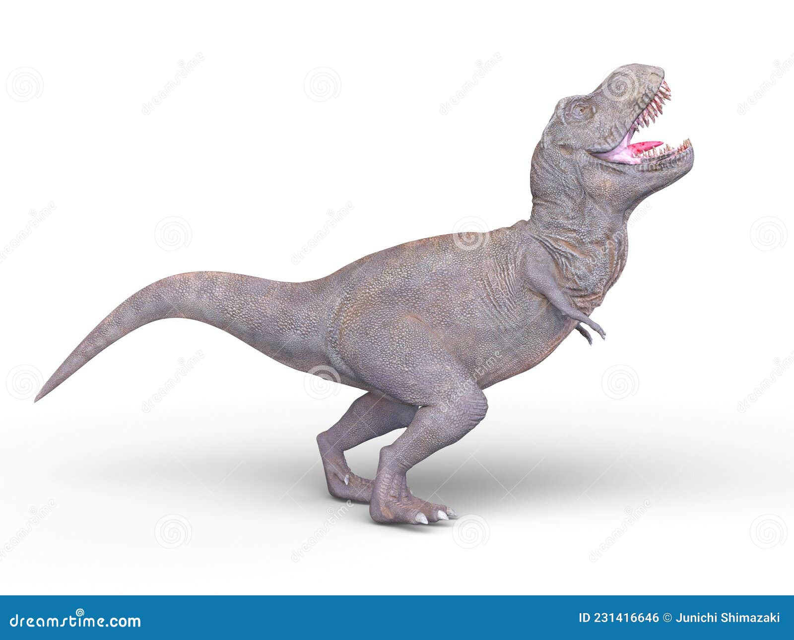 3D Rendering of a Dinosaurs Stock Illustration - Illustration of fangs ...