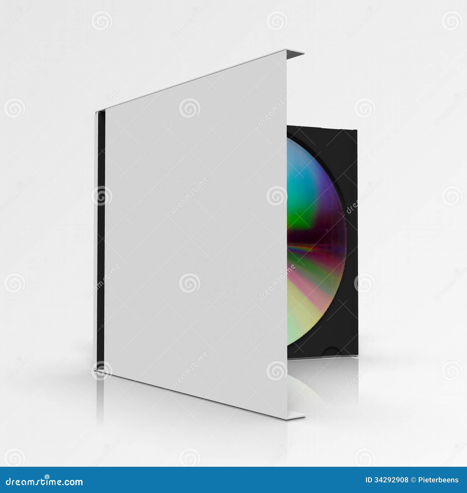 3d Rendering of Disc Case with Disc, Isolated on White Background Stock ...
