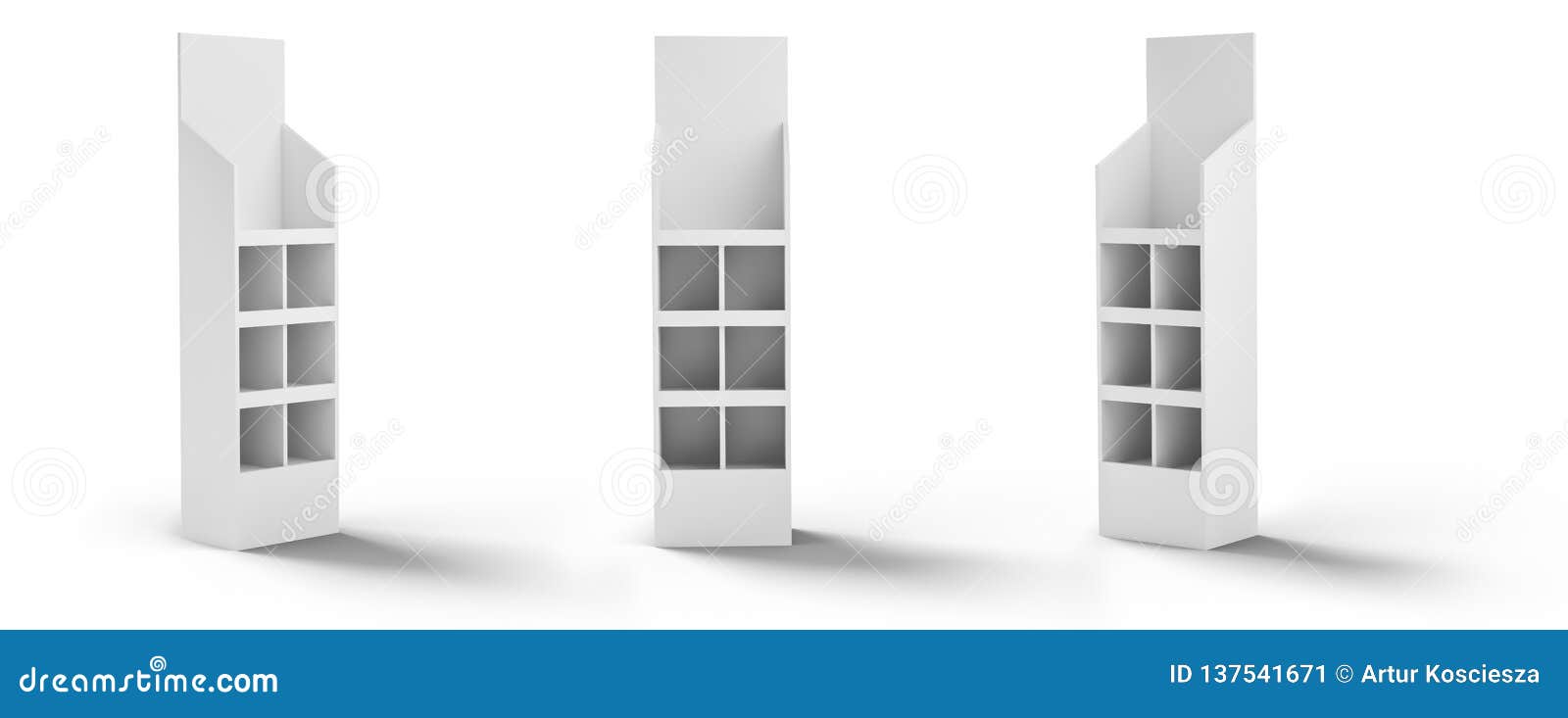 3D Rendering, Display, Stand, Exhibition Stock Illustration ...