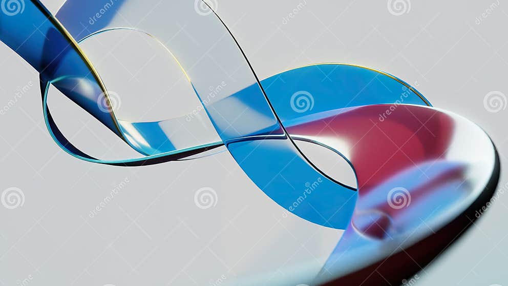 3D Rendering. a Display of Translucent with Refraction Art Design Stock ...