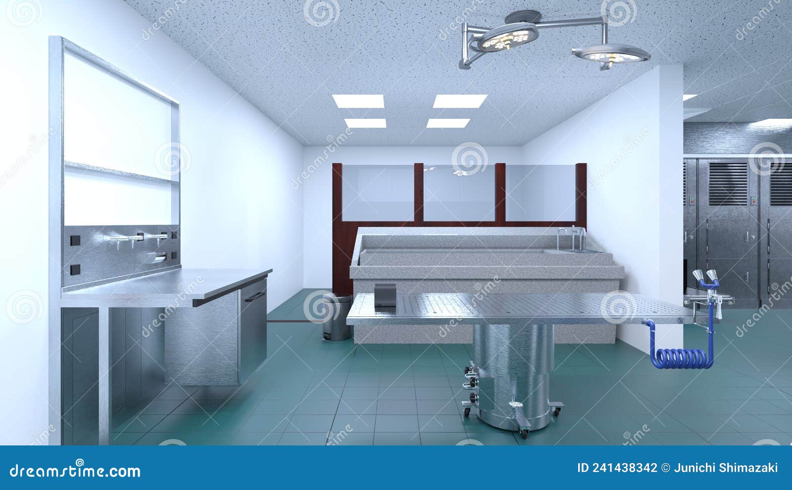 3D Rendering of the Dissection Room Stock Illustration - Illustration ...