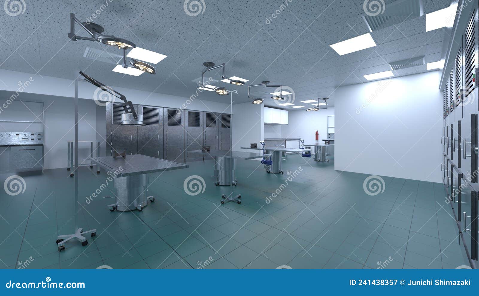 3D Rendering of the Dissection Room Stock Illustration - Illustration ...