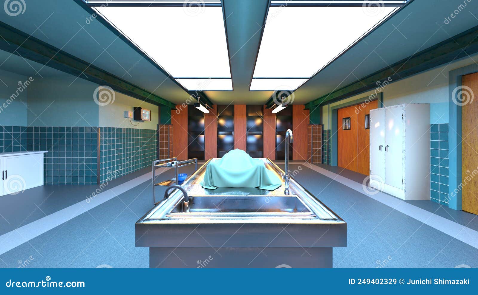 3D Rendering of the Dissection Room Stock Illustration - Illustration ...