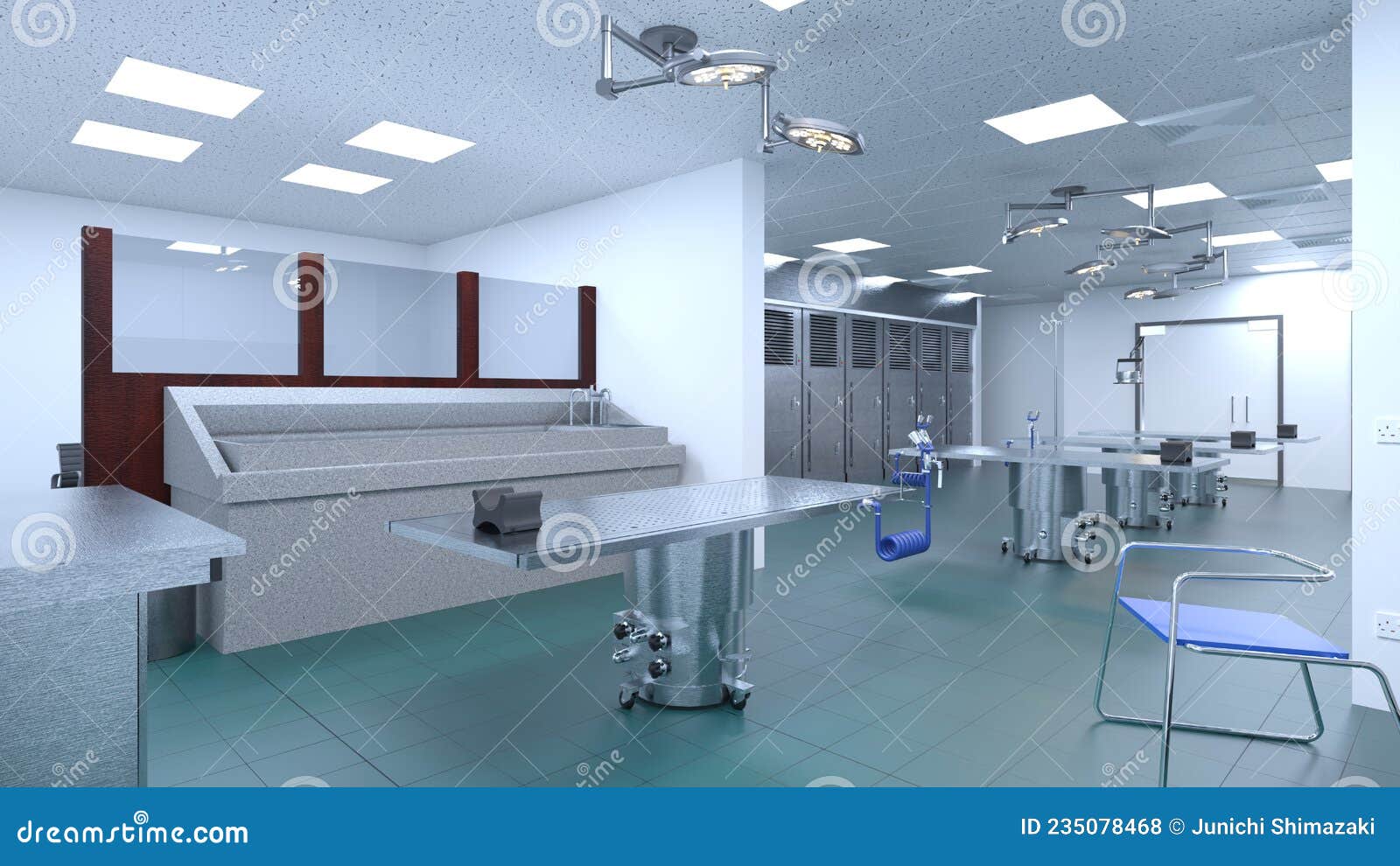 3D Rendering of the Dissection Room Stock Illustration - Illustration ...
