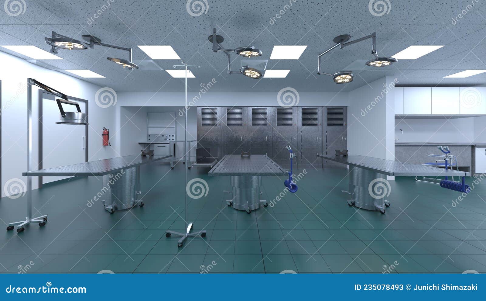 3D Rendering of the Dissection Room Stock Illustration - Illustration ...