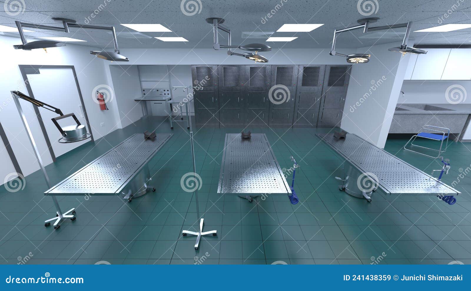 3D Rendering of the Dissection Room Stock Illustration - Illustration ...