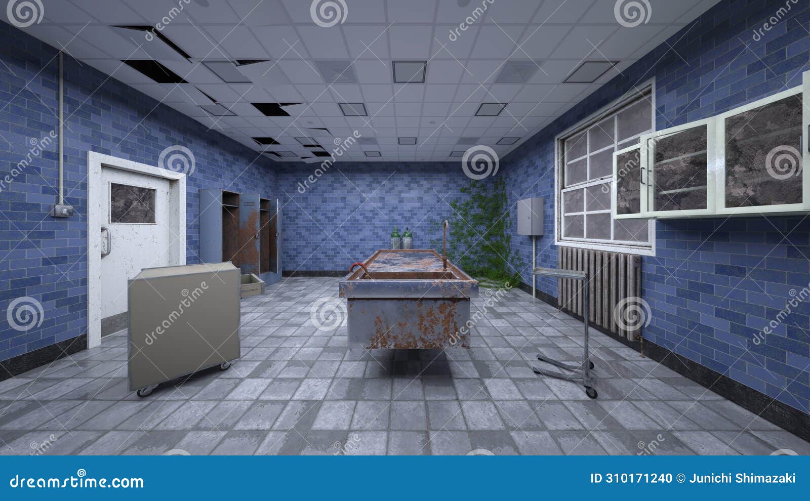 3D Rendering of the Dissection Room Stock Illustration - Illustration ...