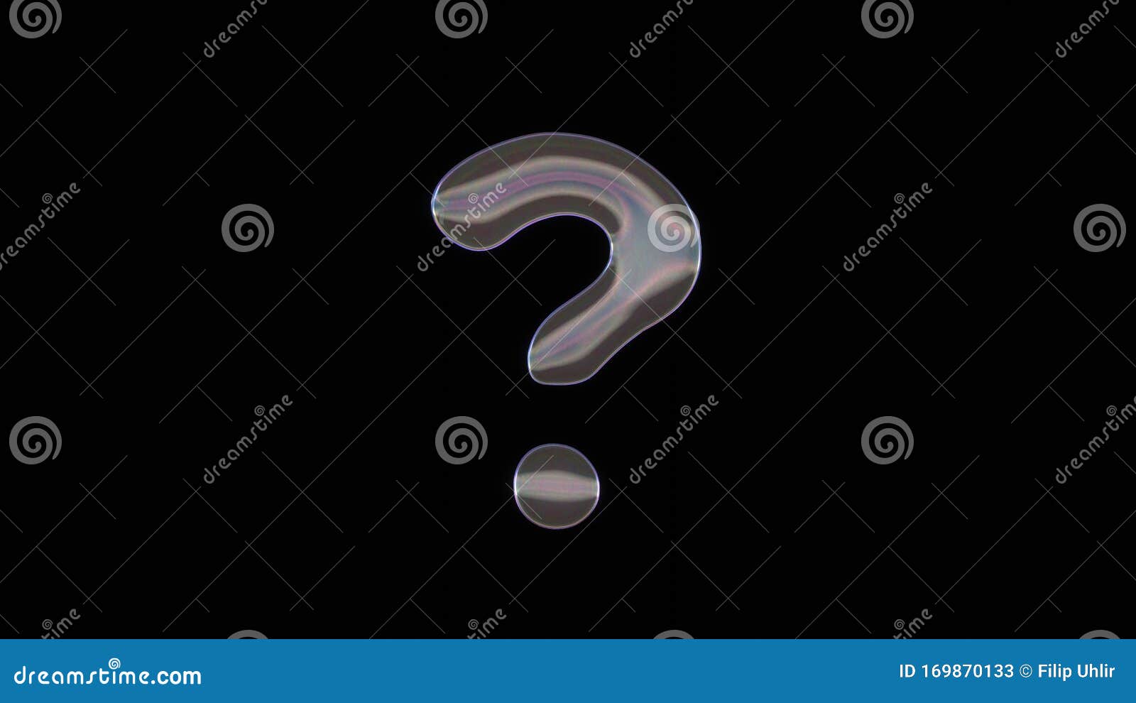 Distorted Question Mark Particle Bounce: Psychedelic Green Screen ...