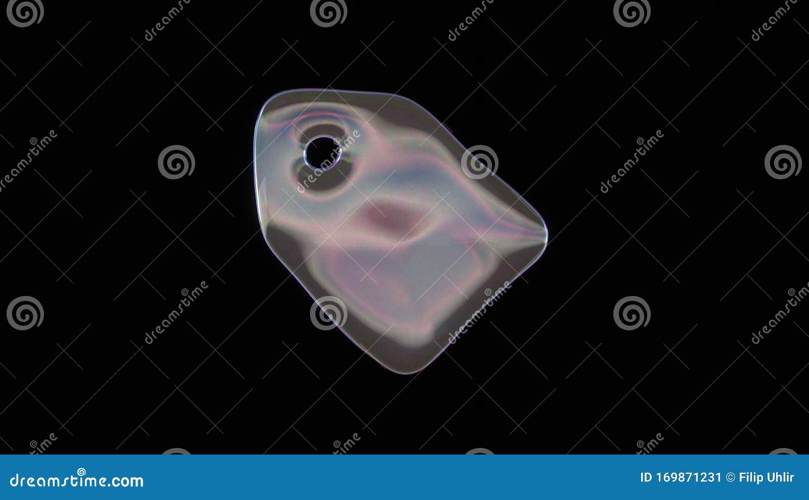3D Rendering Of Distorted Transparent Soap Bubble In Shape Of Symbol Of ...