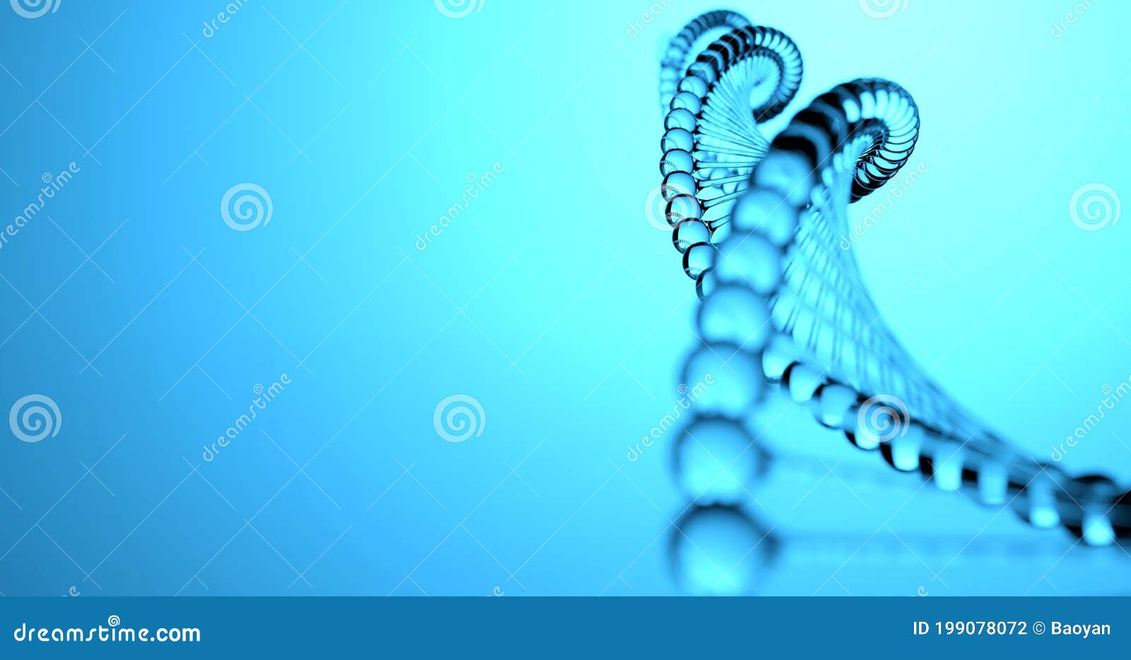 3D Rendering Dna Chain Made in CG Stock Illustration - Illustration of ...