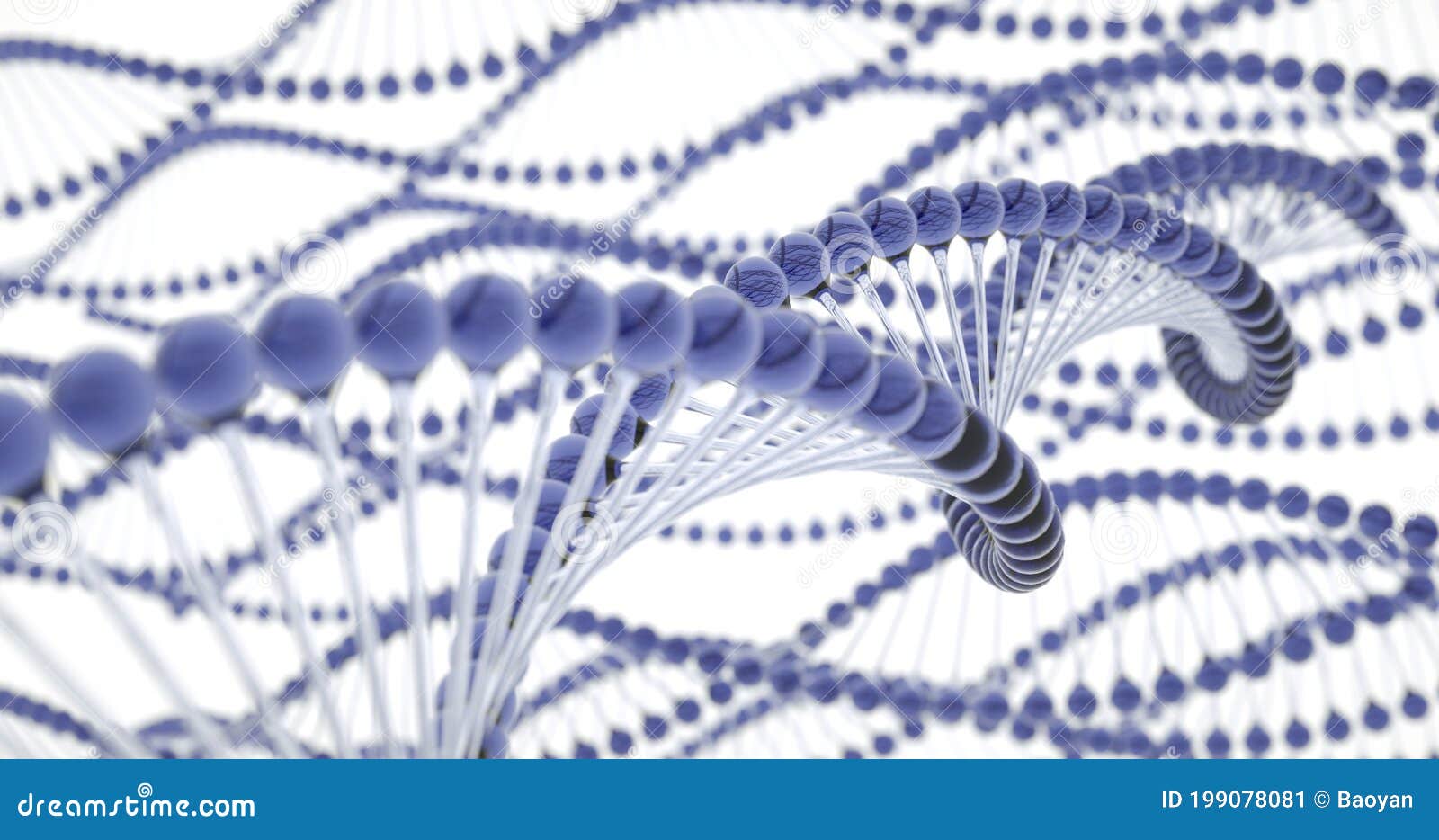 3D Rendering Dna Chain Made in CG Stock Illustration - Illustration of ...