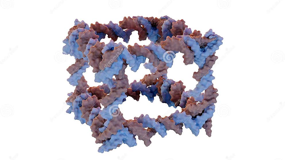 3d Rendering of DNA Cube Nanostructure Stock Illustration ...