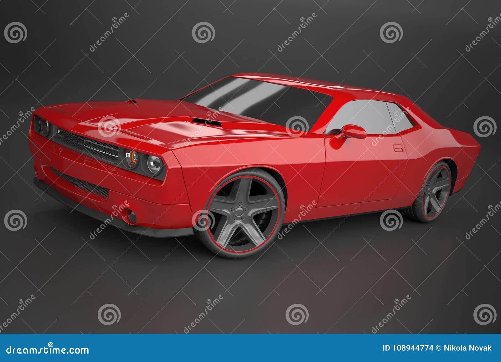 Dodge Challenger musclecar editorial stock image. Illustration of ...