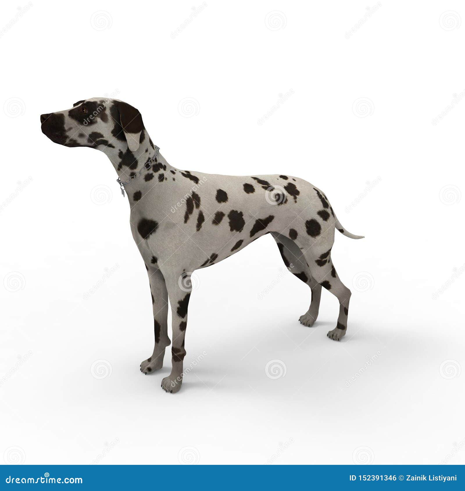 3d Rendering of Dog Created by Using a Blender Tool Stock Illustration ...