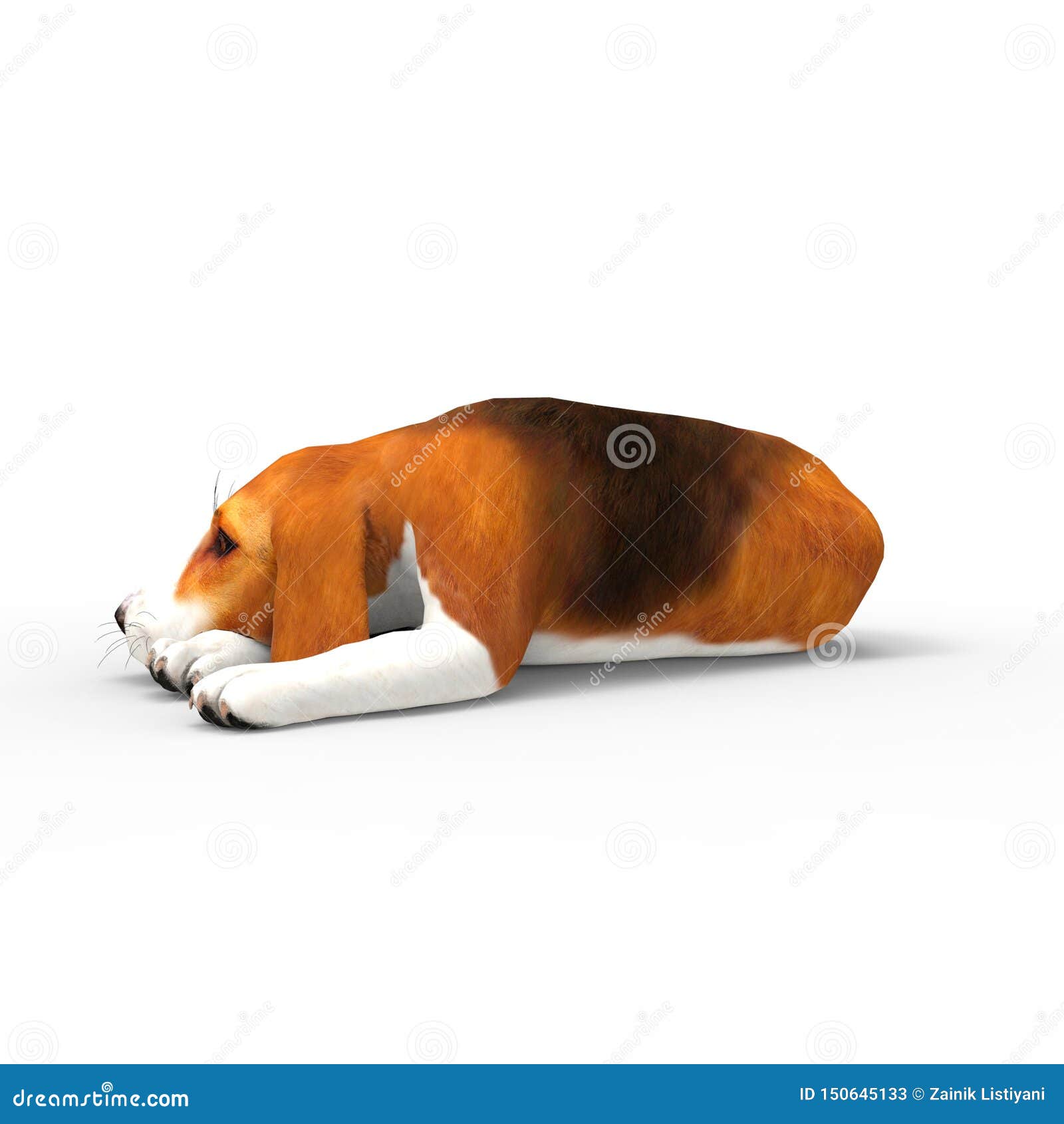 3d Rendering of Dog Created by Using a Blender Tool Stock Illustration ...