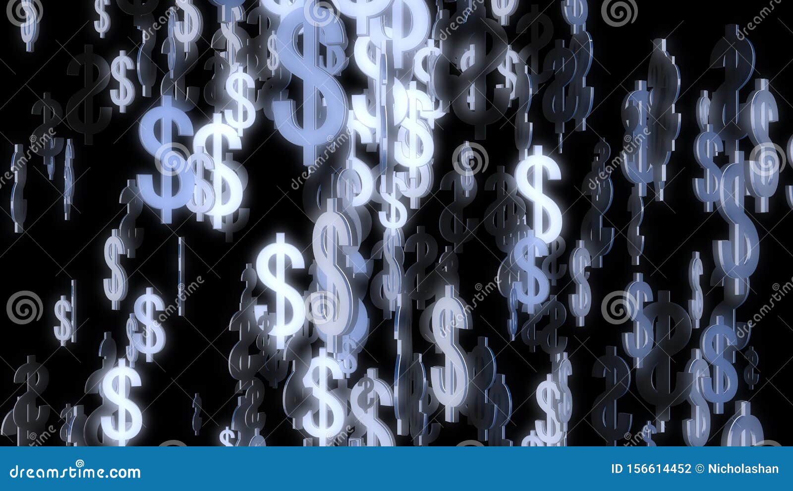 3d Rendering of the Dollar Sign in Brushed Metal Stock Illustration ...