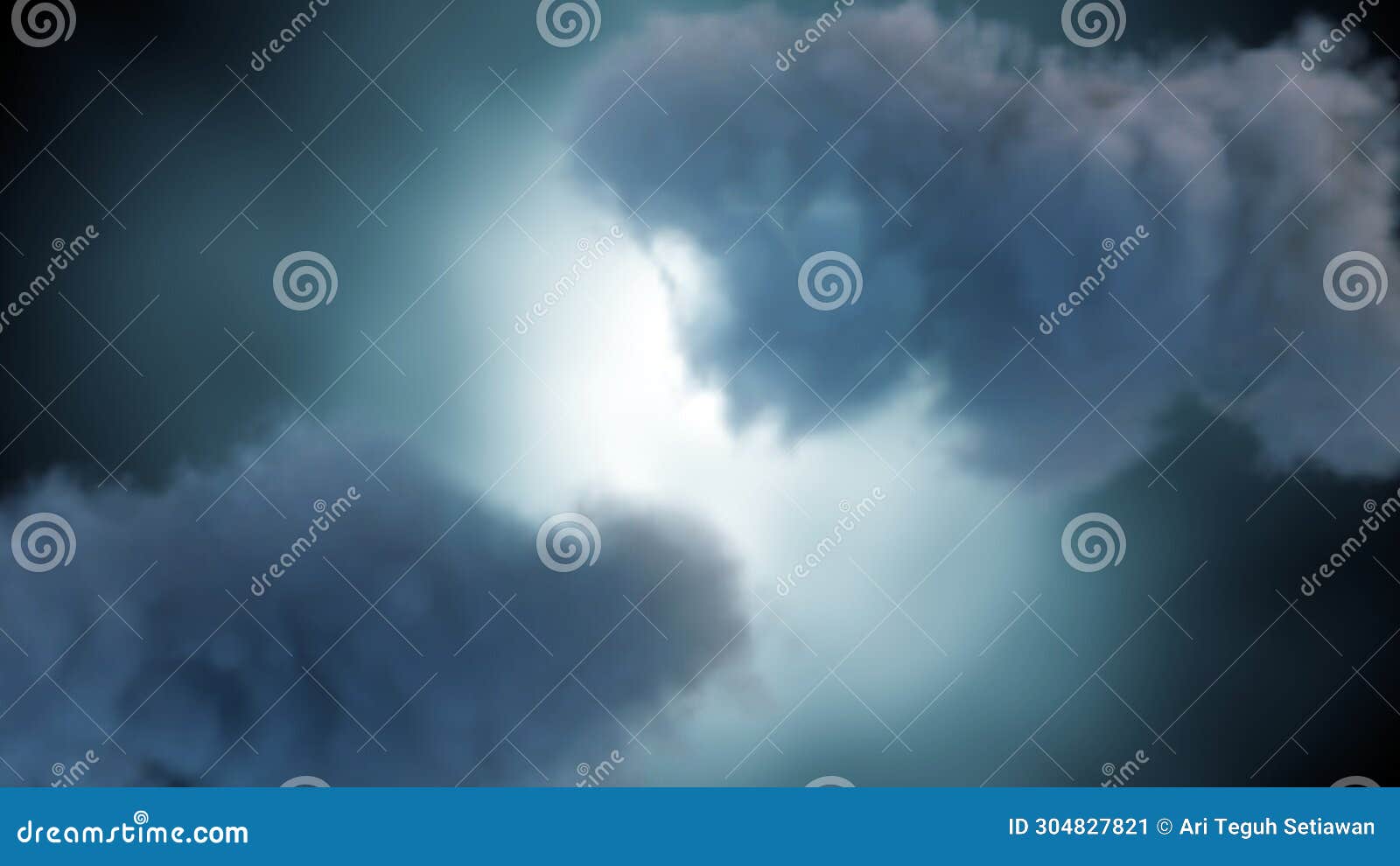 3d Rendering of a Dramatic Cumulonimbus Cloud or Thundercloud. Stock ...