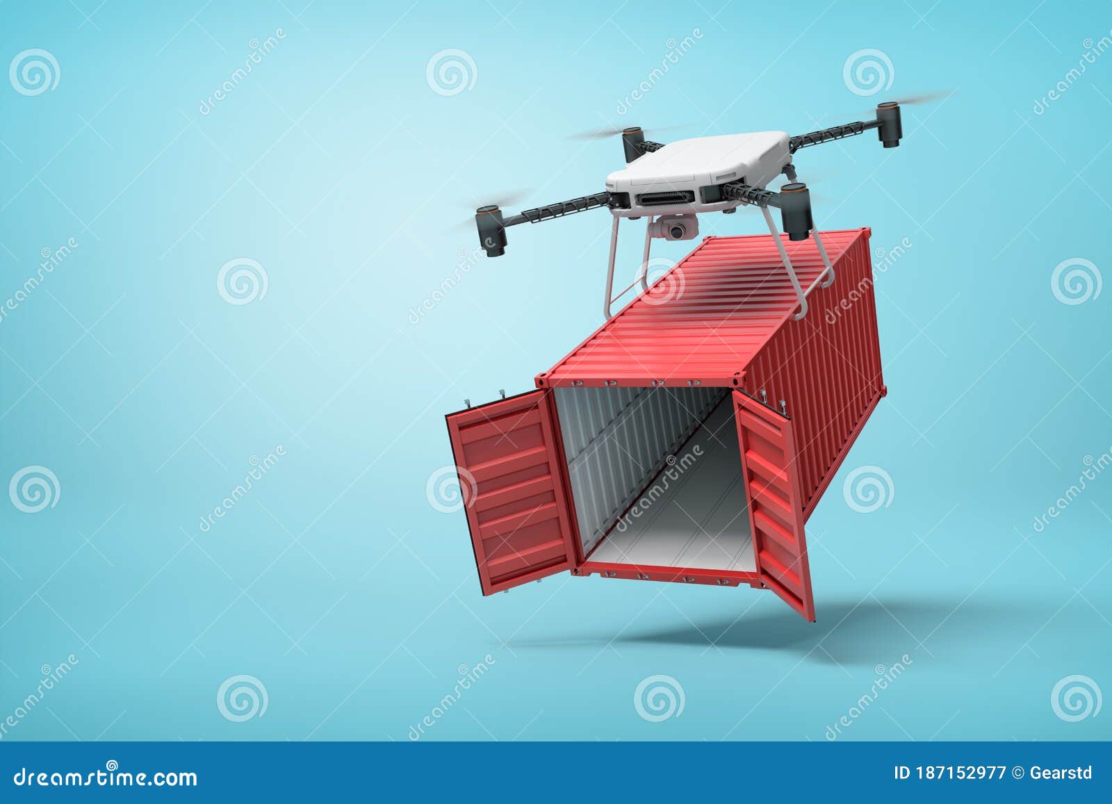 Shipping, Surveillance, Control With Unmanned Drones Vector ...